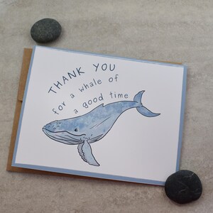 Funny Humpback Whale Thank You Card - Etsy