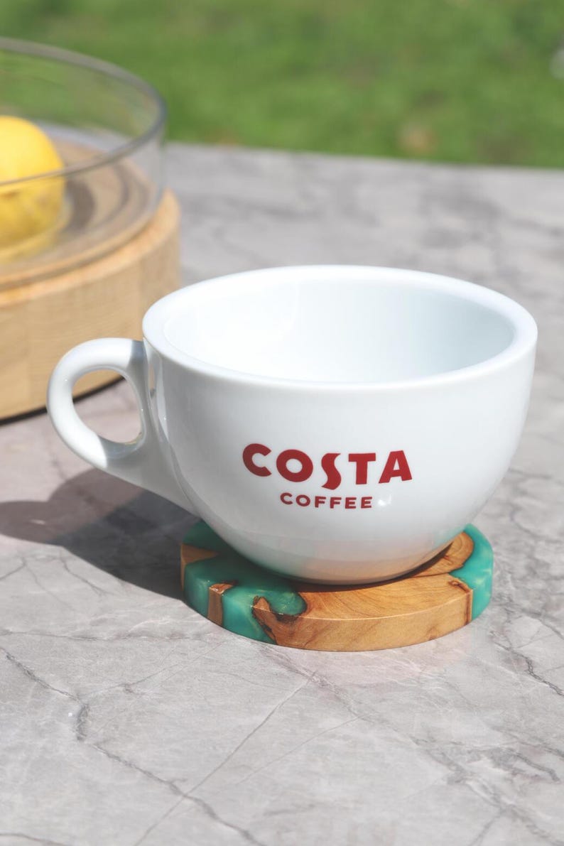 Premium Epoxy Resin Wooden Drink Coasters - Coffee/tea Coasters ...