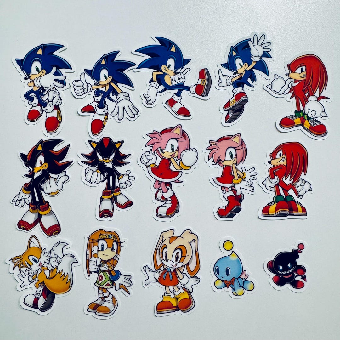 Sonic Adventures Sticker Collection: 15 Premium Waterproof Stickers - Etsy
