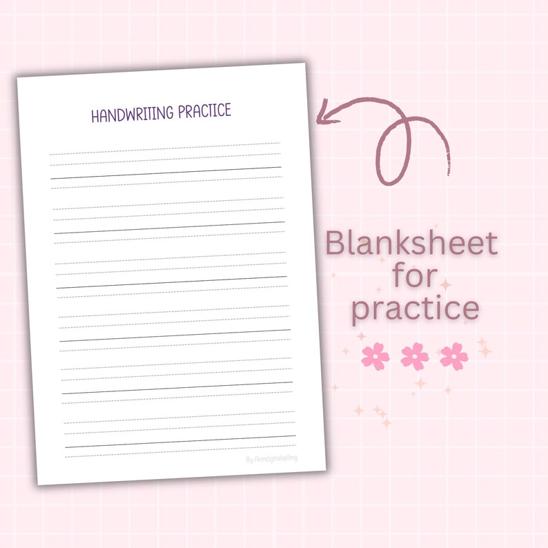 Handwriting Practice Worksheet for Preschool & Kindergarten | Tracing ...