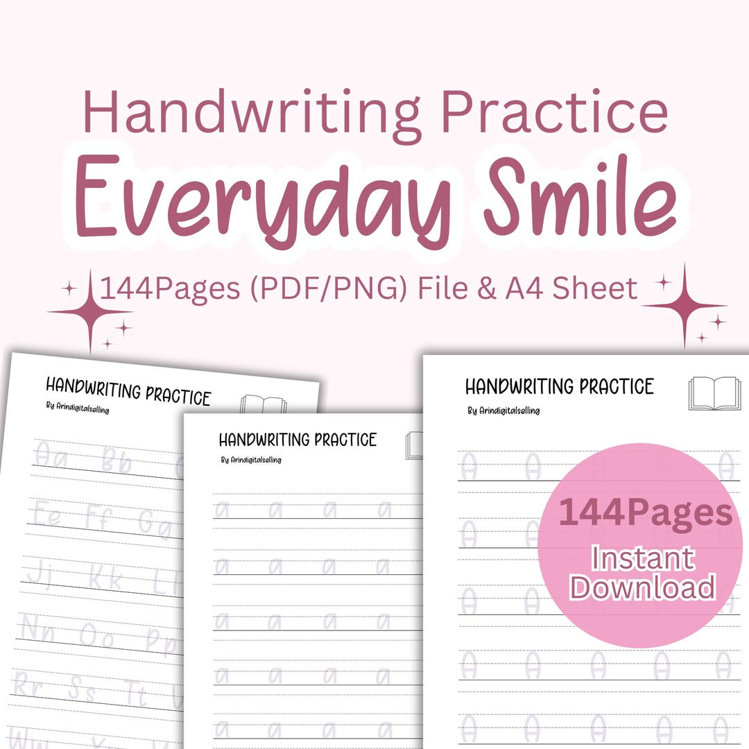 Alphabet Handwriting Practice | A-Z Letter Tracing Workbook (PDF) - Etsy