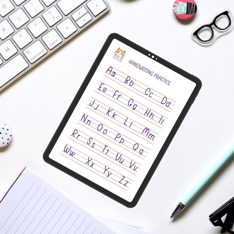 Alphabet Handwriting Practice | A-Z Letter Tracing Workbook (PDF) - Etsy