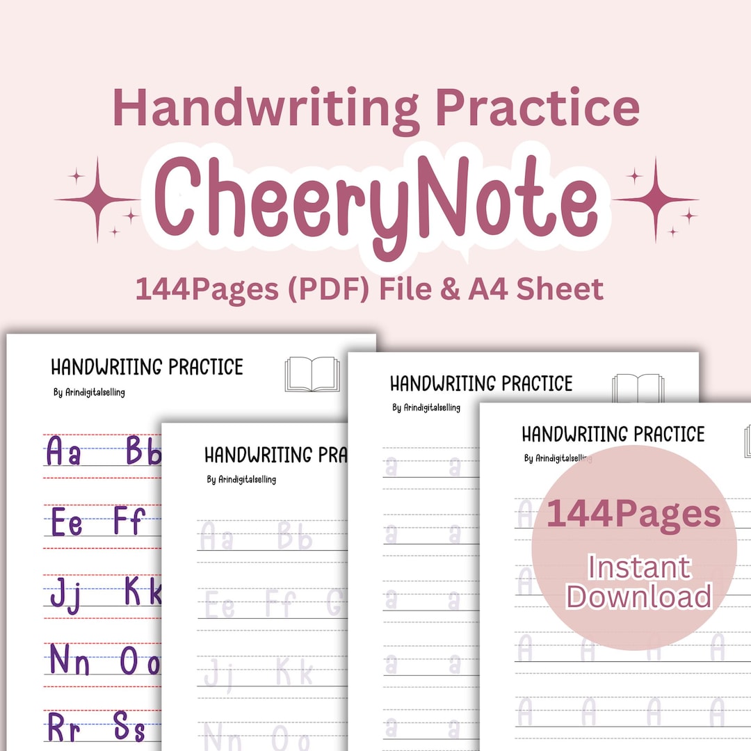 Alphabet Handwriting Practice Worksheet | A-Z Letter Tracing (PDF) - Etsy