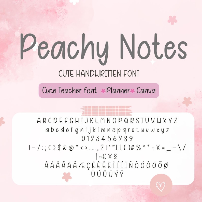 Cute Handwritten Font for Cricut | Casual Script Font | Journal Planner ...