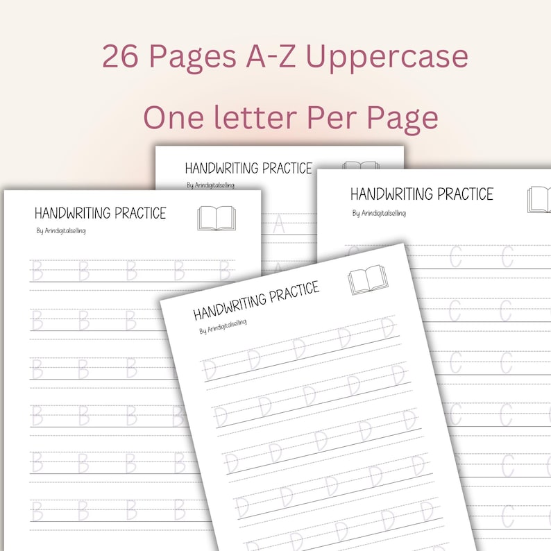 Alphabet Letter Tracing Worksheet | A-Z Handwriting Practice (PDF/PNG ...