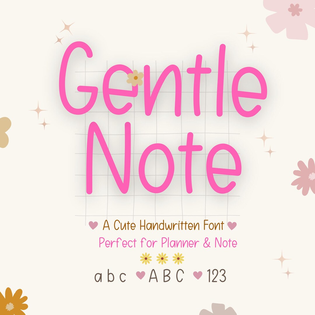 Cute Handwritten Font for Planner, Journal, Quotes & Digital Design - Etsy