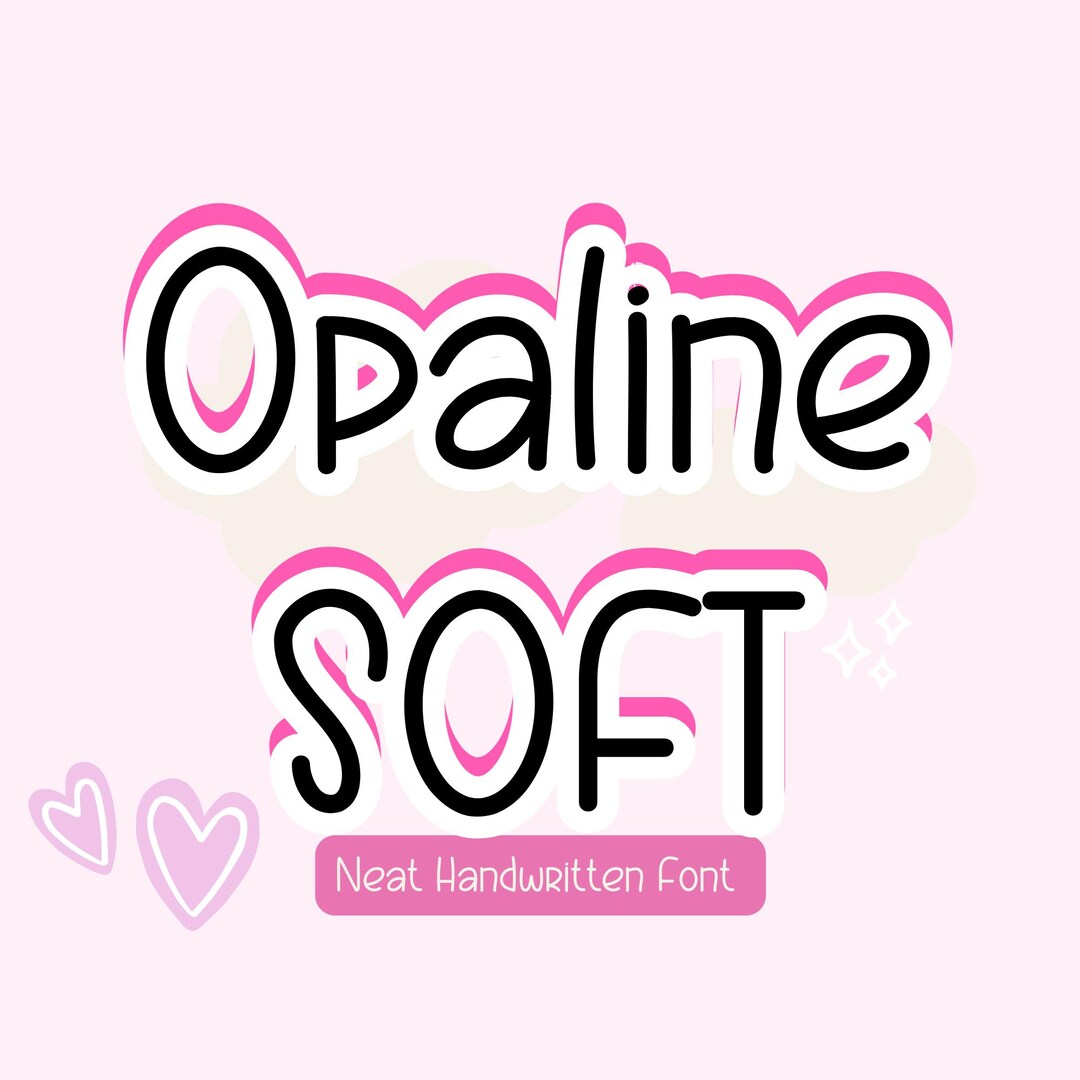 Opaline Soft Font-cute Handwritten Kawaii Display Letters for Logo ...