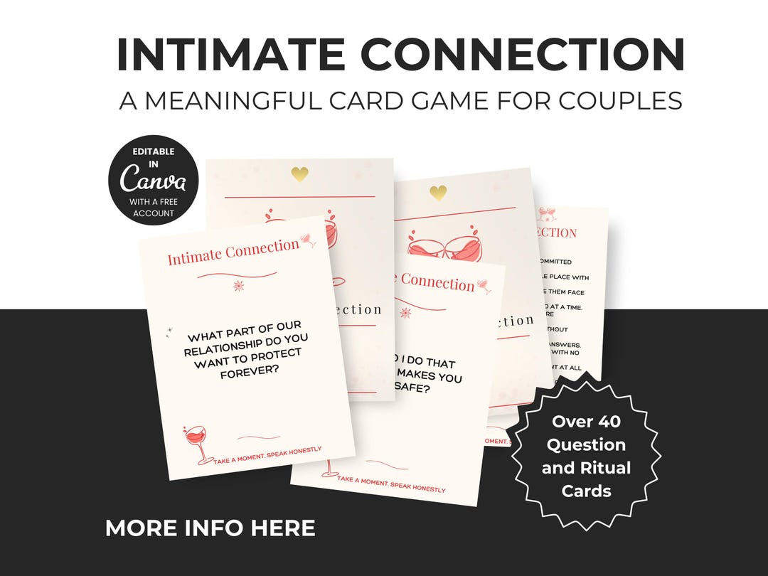 Intimate Connection Card Game for Couples | Printable Relationship ...