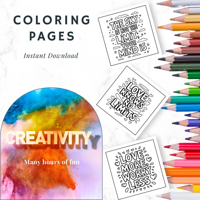 Positive Affirmations Coloring Pages | Inspirational Motivational ...