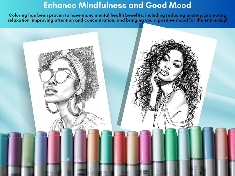 60 Beautiful Black Women Coloring Pages | Modern Women Coloring Book ...