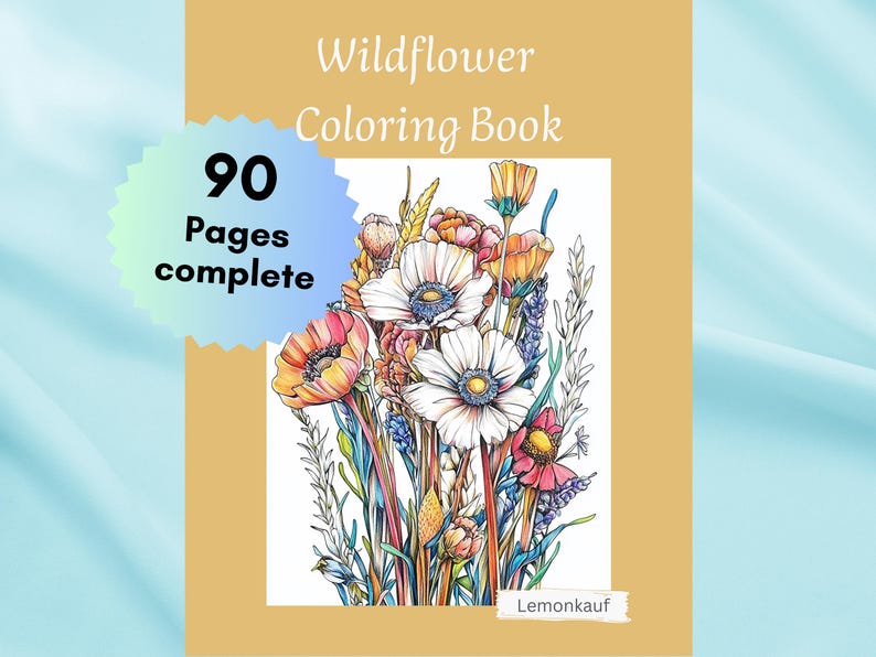 Wild Flower Coloring Pages 90 Flora Pages, Flower Coloring Book ...