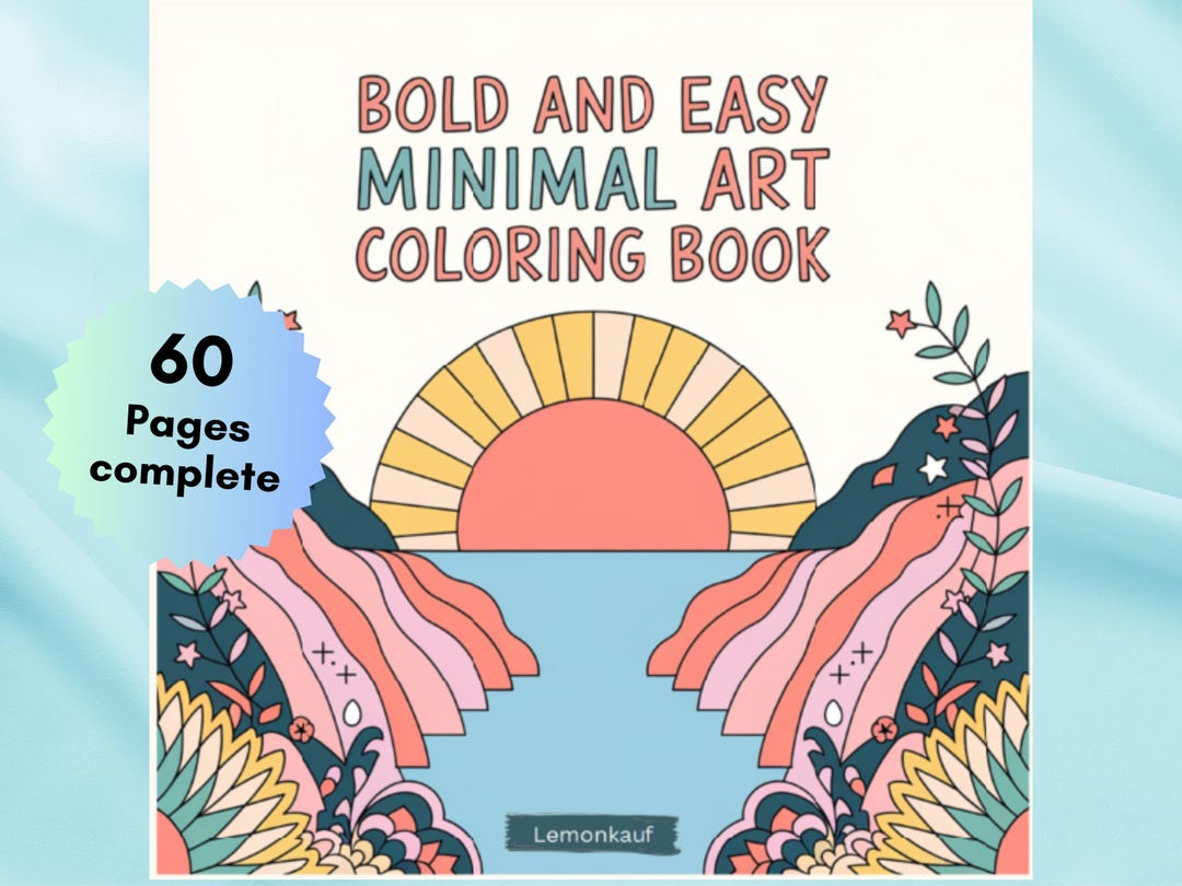 Bold & Easy Minimal Art 60 Coloring Pages, Simple Designs for ...
