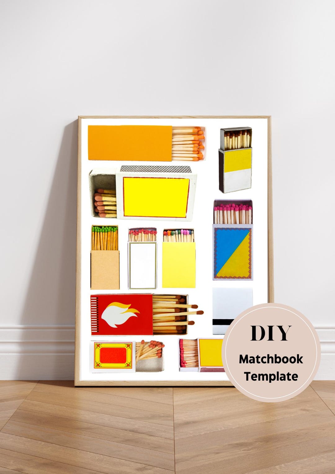 Matchbook Poster Template | Yellow - DIY Digital Download, Customizable ...