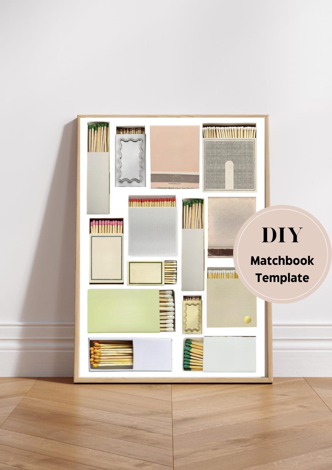 Matchbox Poster Template Neutral | Beige | DIY Digital Download ...