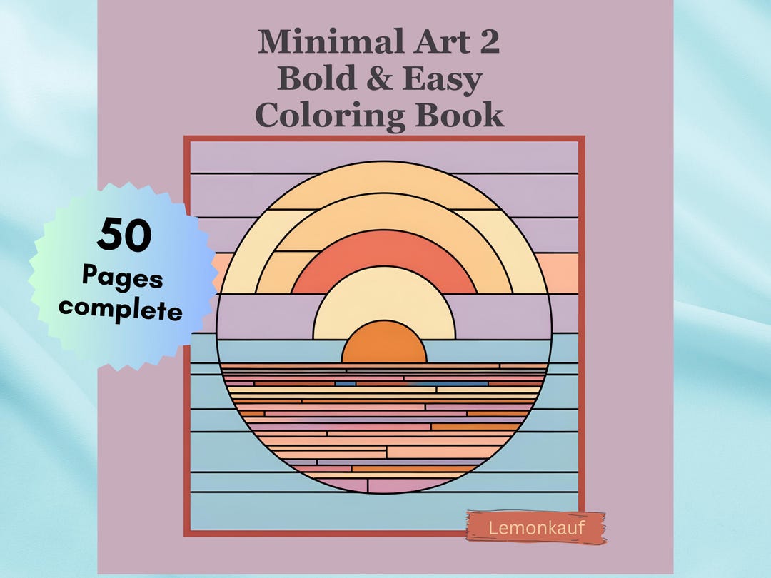 Bold & Easy Minimalist Art 50 Coloring Pages, Simple Designs for ...