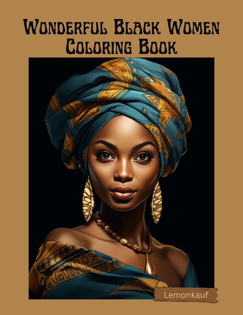 60 Black Women Coloring Pages | African Women Clothing Coloring Book ...