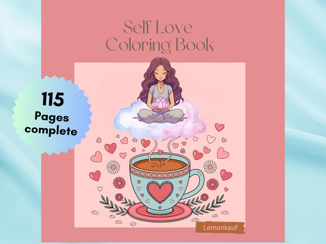 Self Love Positive Affirmation Coloring Pages | Inspirational ...