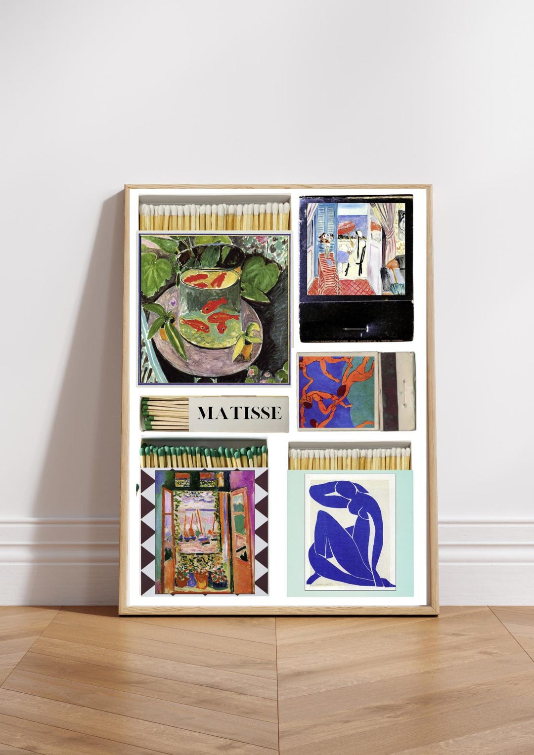 Henri Matisse Art Collage on Matchbox / Matchbook Poster as Digital ...