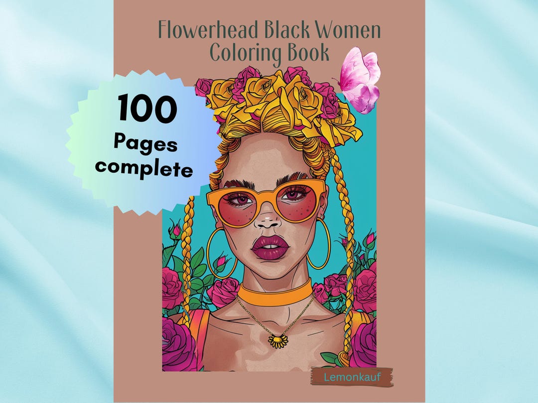 100 Beautiful Black Women With Flower Coloring Pages | Modern Women ...