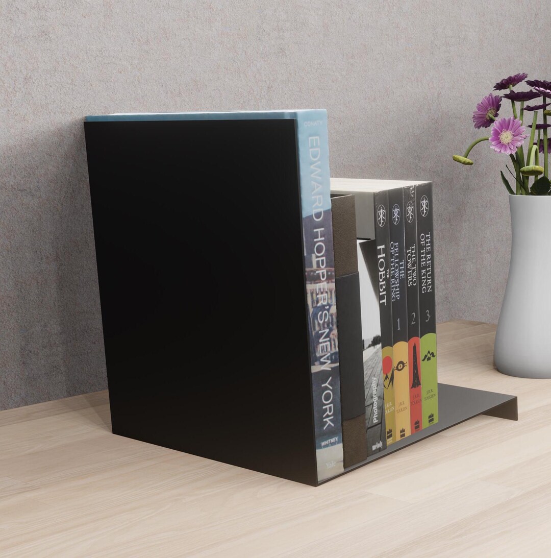 Minimalist Metal Book Stand, Modern Office Organizer, Tablet Holder ...