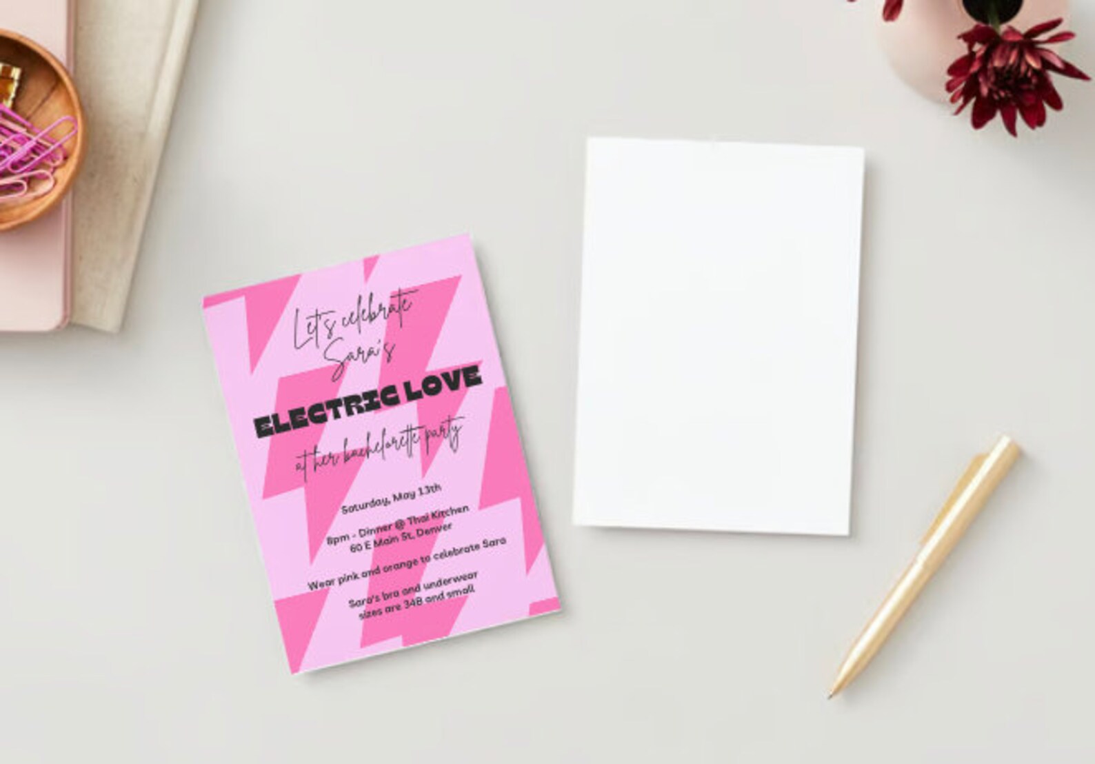 Electric Love Bachelorette Party Invitation Template - Etsy
