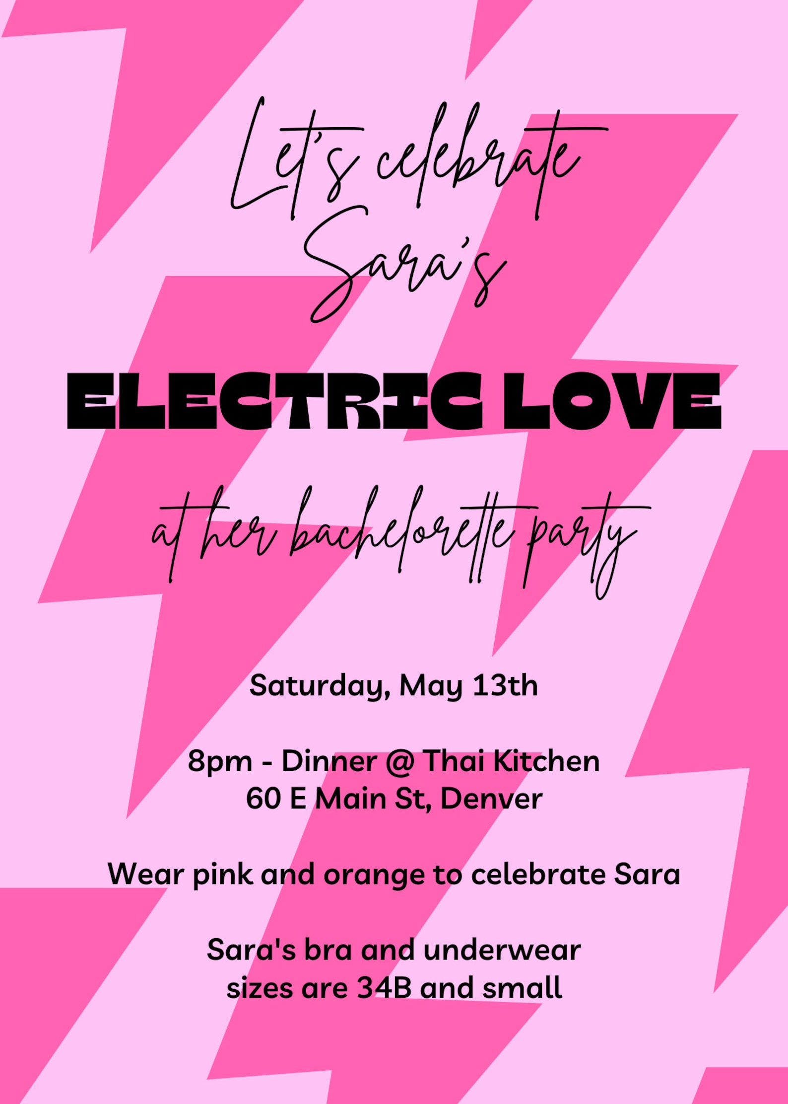 Electric Love Bachelorette Party Invitation Template - Etsy