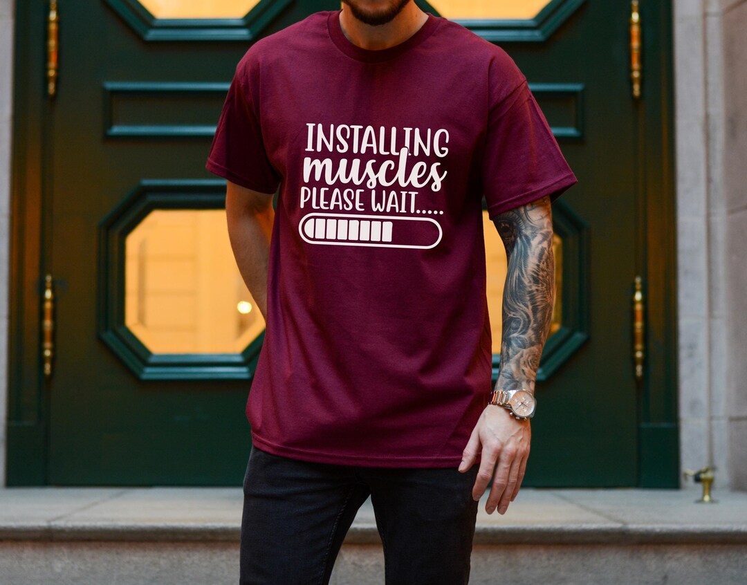 Installing Muscles Shirt: Funny Workout Gym T-shirt - Etsy