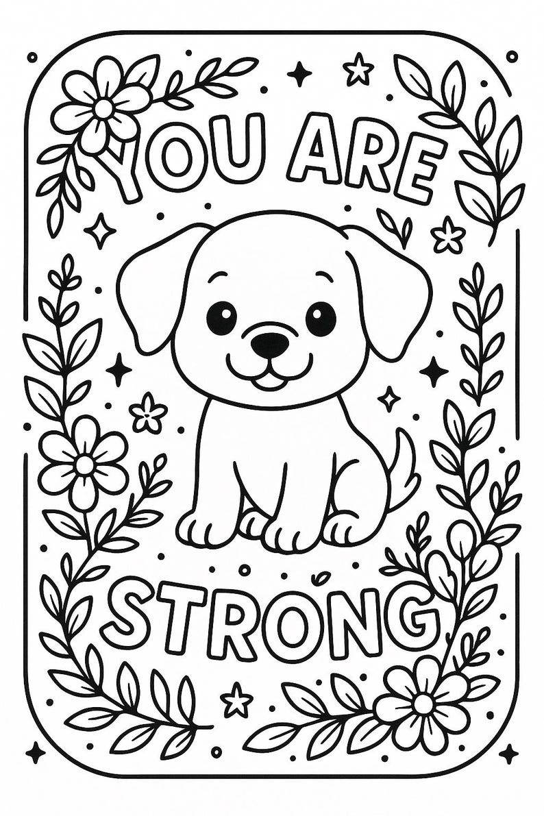 Positive Affirmation Coloring Pages | Animals (PDF Printable - Etsy