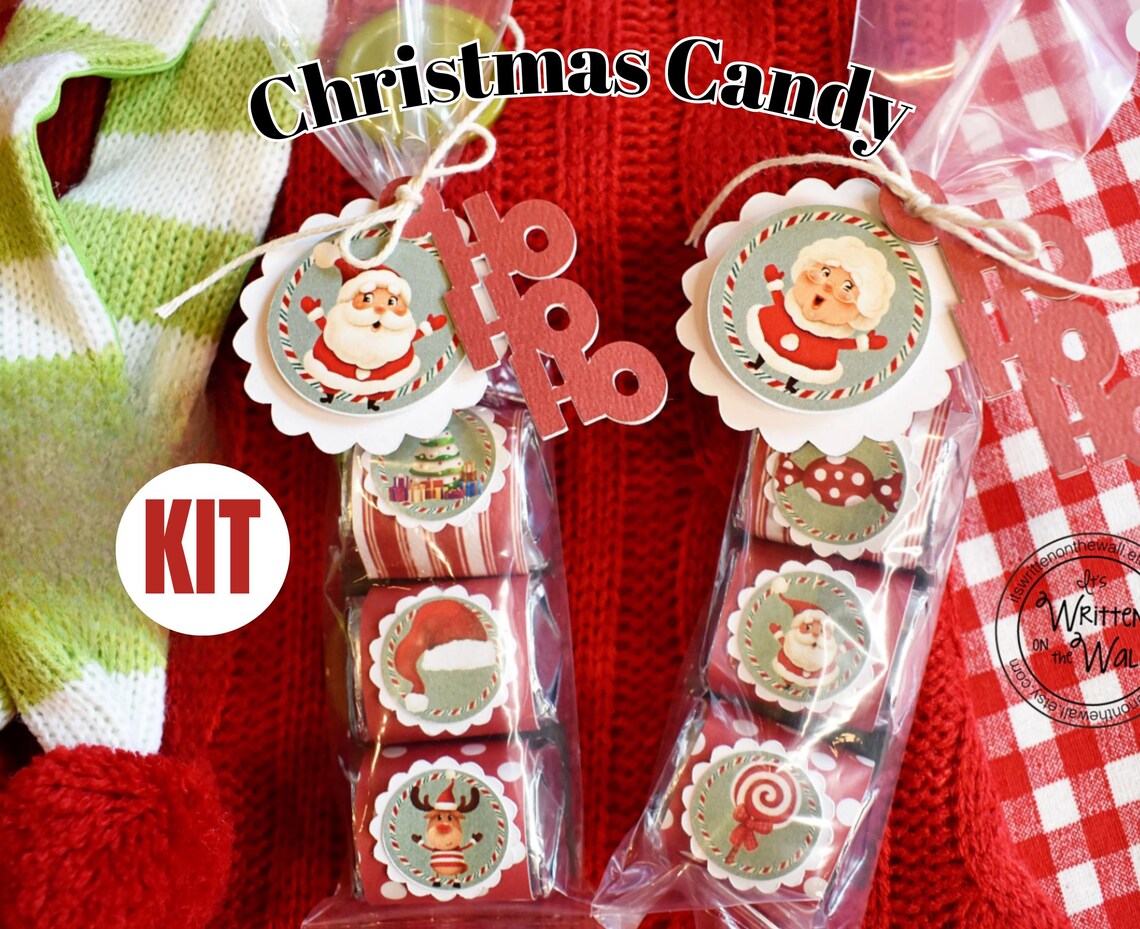 Kit Christmas Santa Candy Nugget Wrappers, Party Favors, Table Decor ...