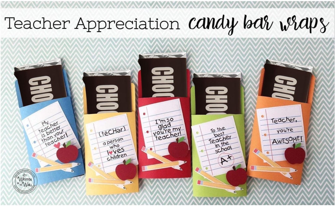 KIT Teacher Appreciation Gift, Candy Bar Wrapper, Office Staff Thank ...