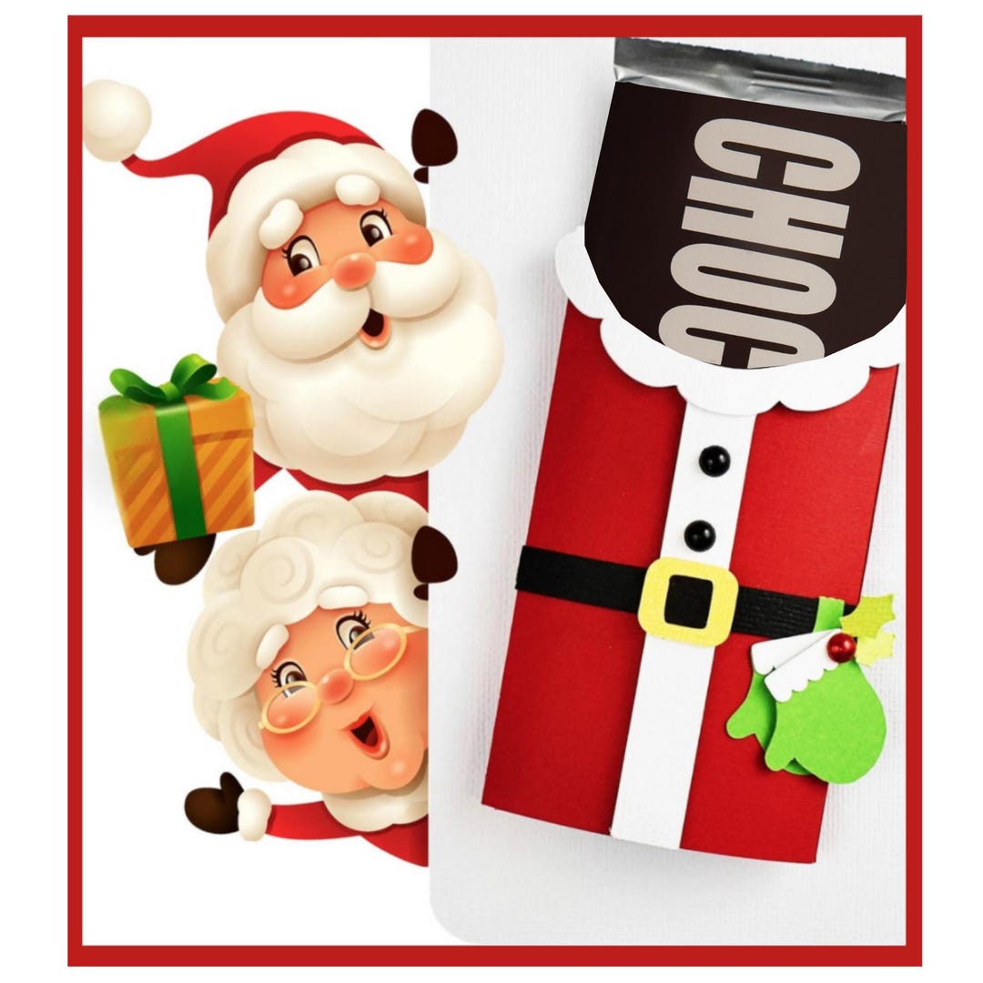 KIT SANTA Claus Candy Bar Wrappers/wraps/party Favor /coworkers ...