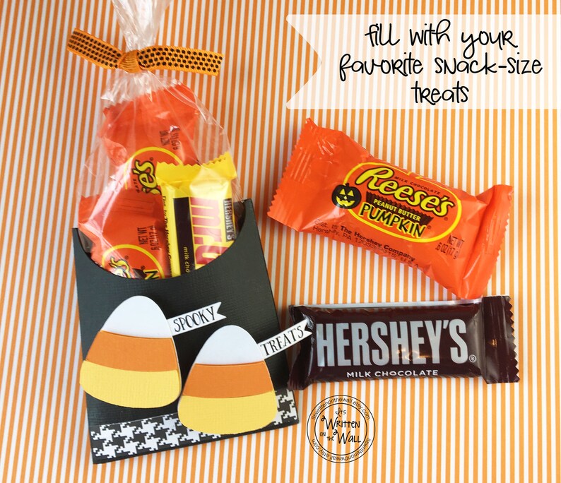 KIT Halloween Candy Corn Treat Bag / Party favor / Gift Card | Etsy