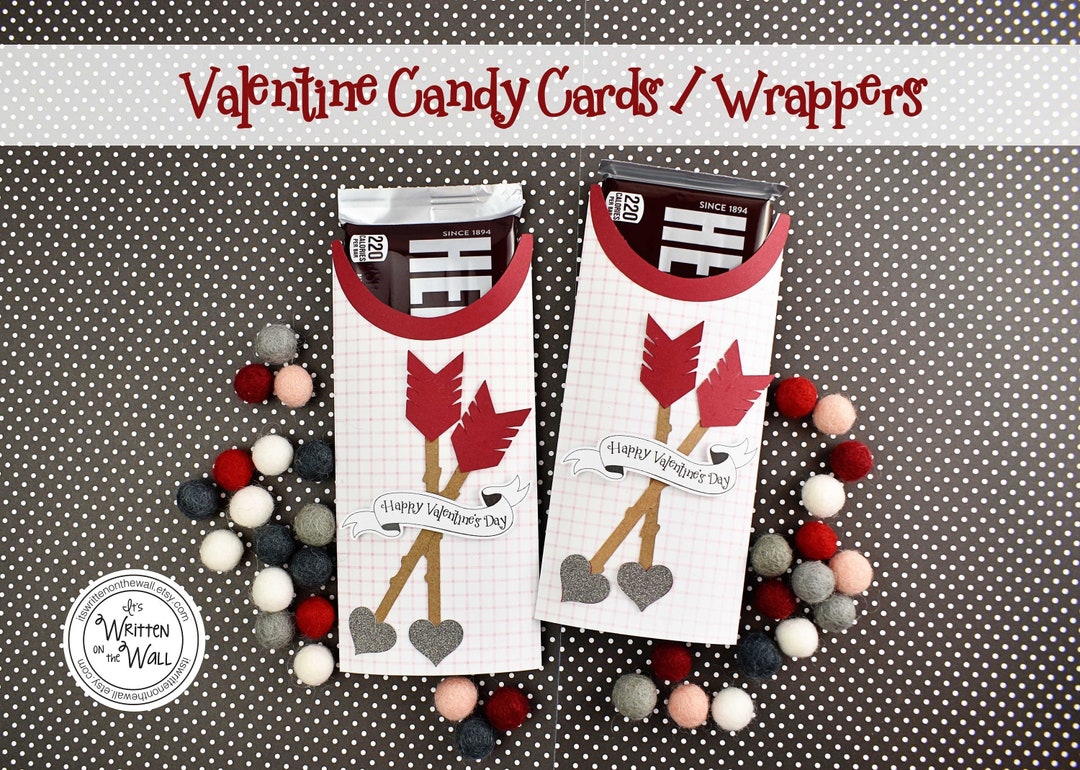 KIT Valentine Candy Card / Party Favor / Wrappers / Employee Gift / Co ...