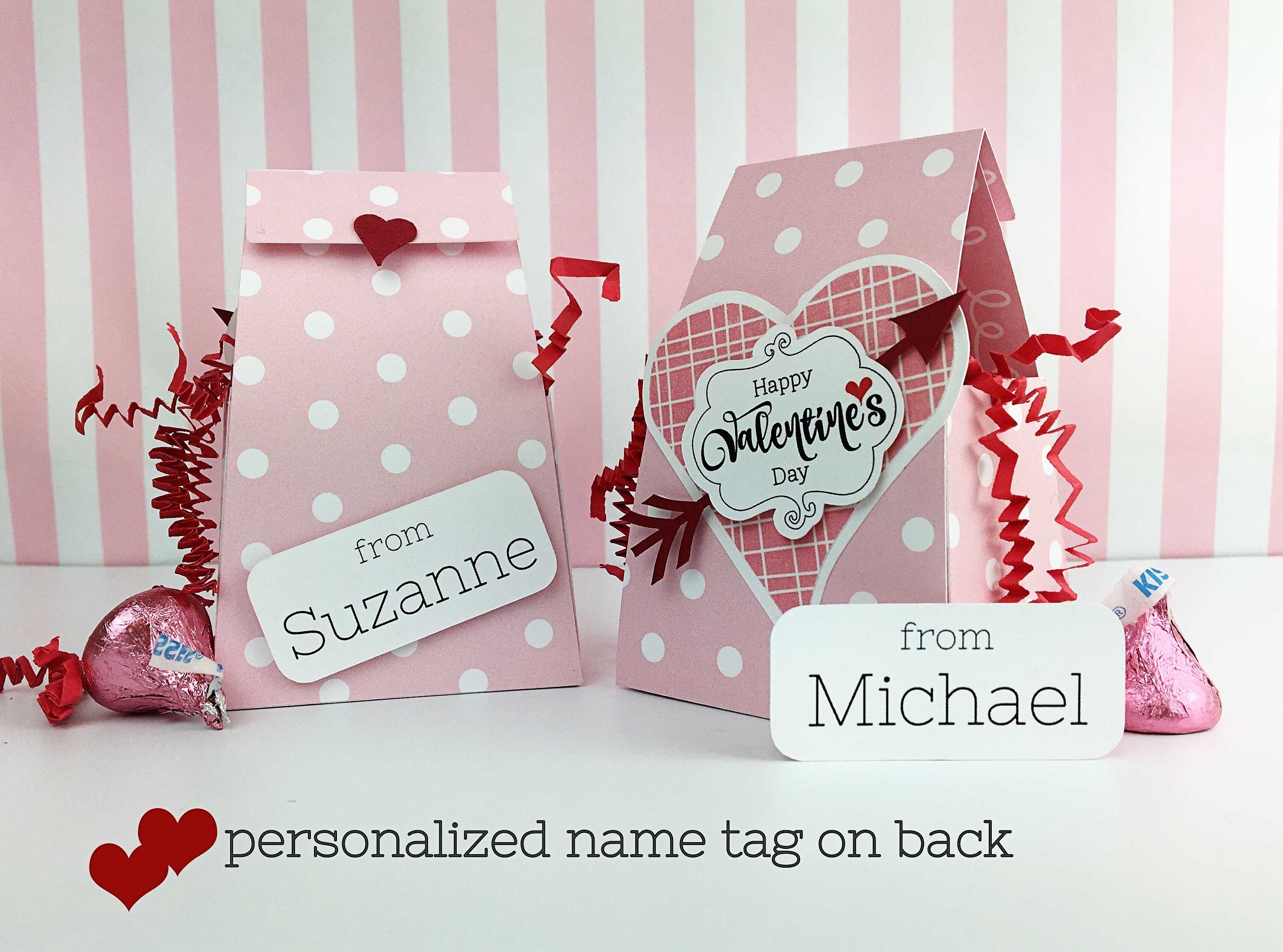 KIT Treat Boxes Valentine's Day Personalized Name Tag | Etsy