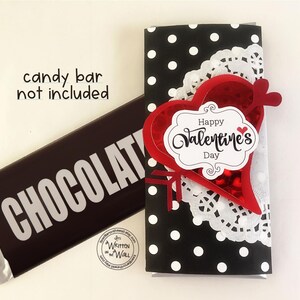 KIT Valentines Day Candy Bar Wraps, Classroom Treat, Co-worker Treats ...