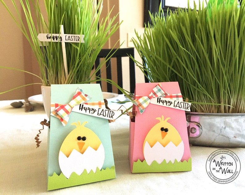KIT Easter Chick Treat Box /easter Basket /employee - Etsy