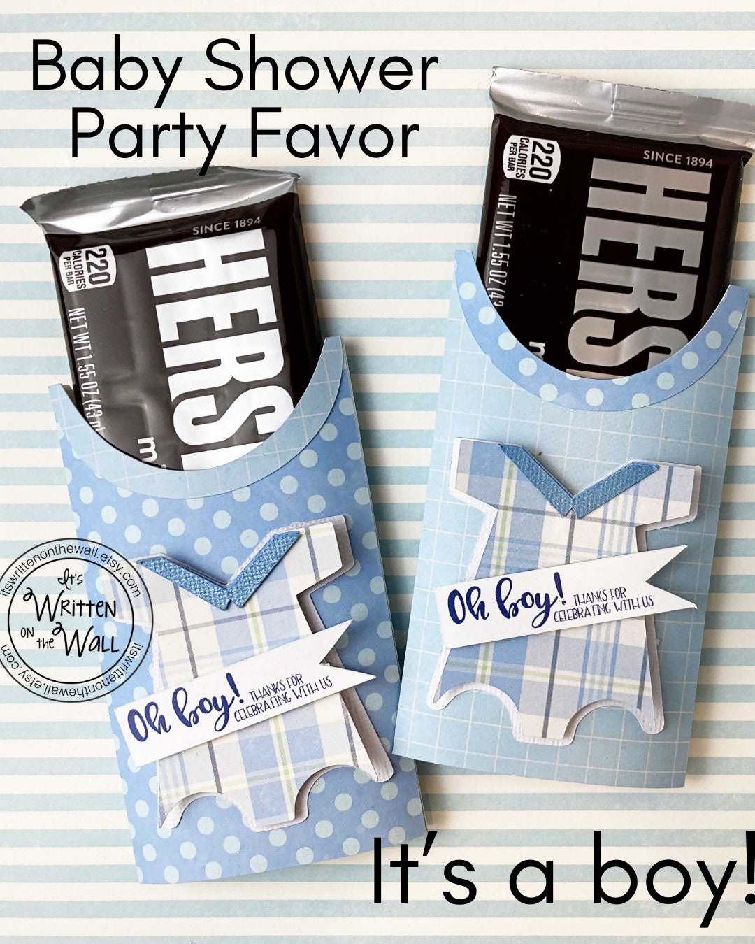 KIT Baby Boy Shower Party Favor, Candy Bar Wrapper, Party Treat, Wraps ...