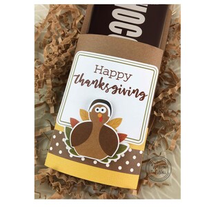 KIT Thanksgiving Turkey Candy Bar Wrapper, Table Decor, Place Setting ...