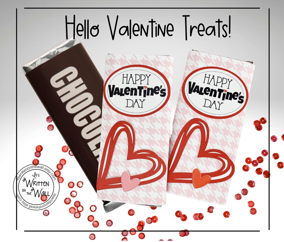 KIT Valentines Day Candy Card / Party Favor /wrappers /employee Gift ...