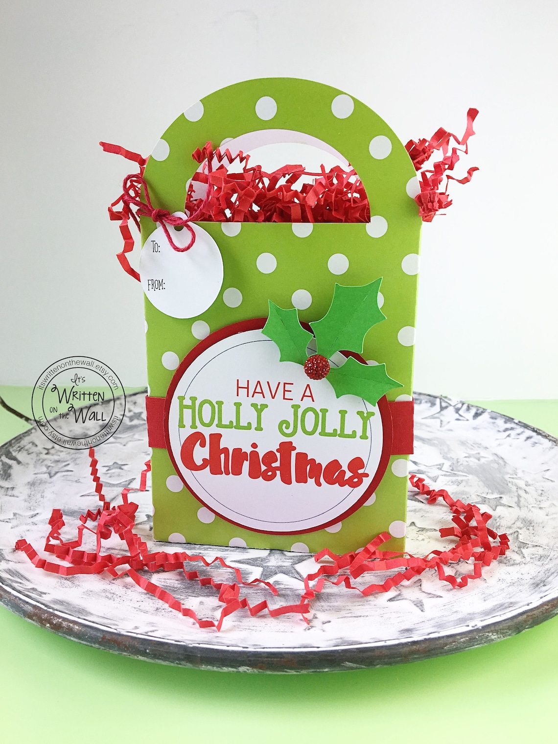 KIT Holly Jolly Treat Box / Party Favor / Christmas Party - Etsy