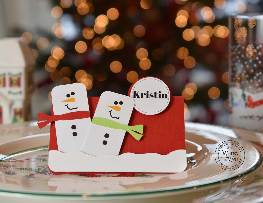 KIT Place Card Holders / Snowmen /christmas Party Decor /party ...