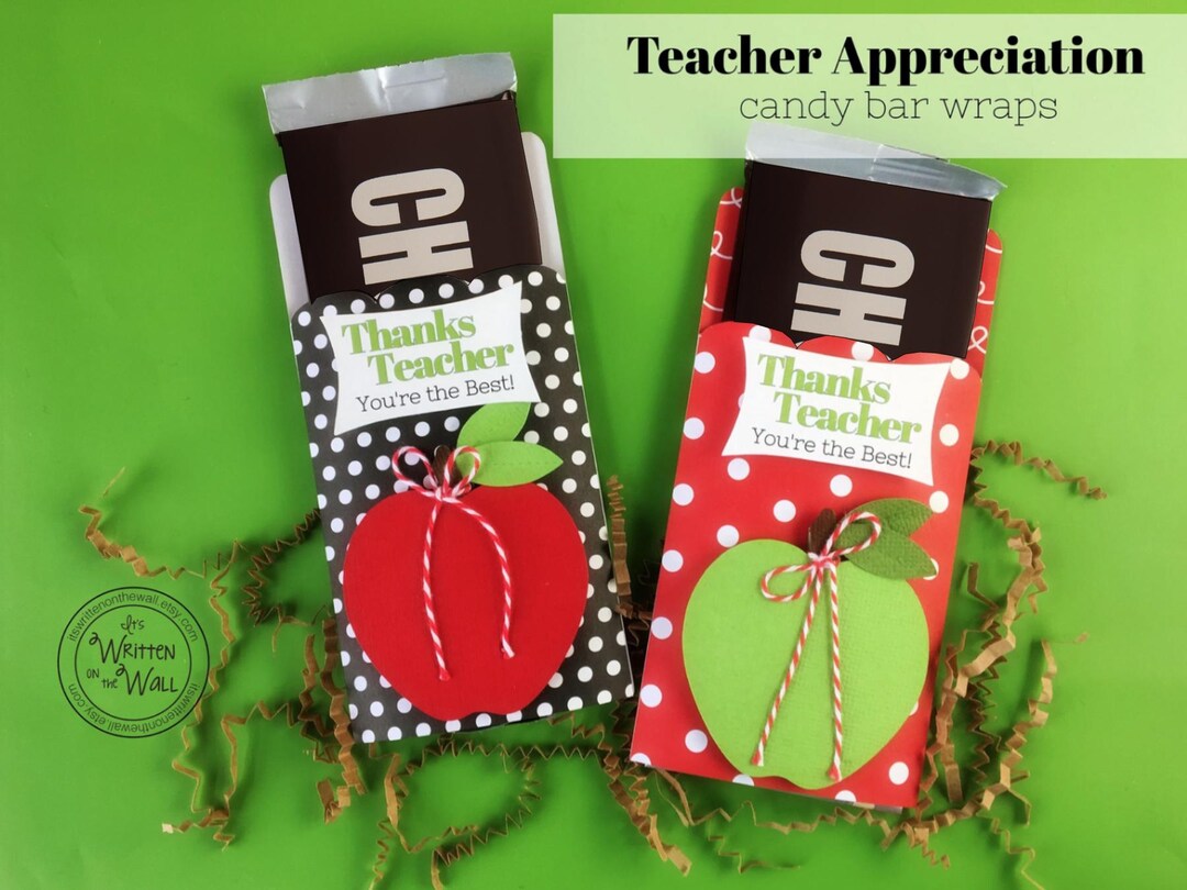 Teacher Appreciation Candy Bar Wrapper Kit: School Staff Gift - Etsy
