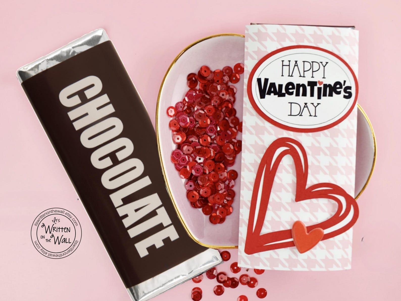 KIT Valentines Day Candy Card / Party Favor /wrappers /employee Gift ...