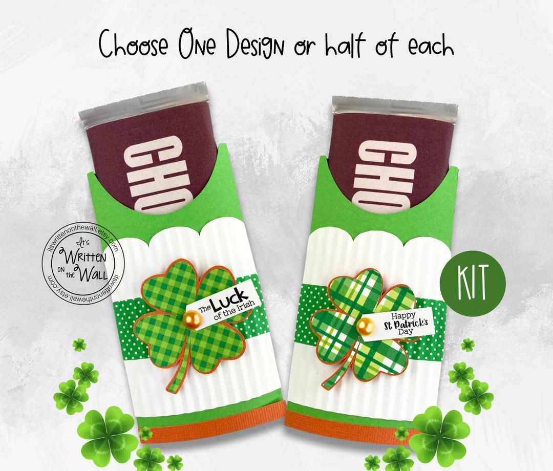 KIT St Patrick's Day Candy Bar Wrappers, Candy Card, Employee ...