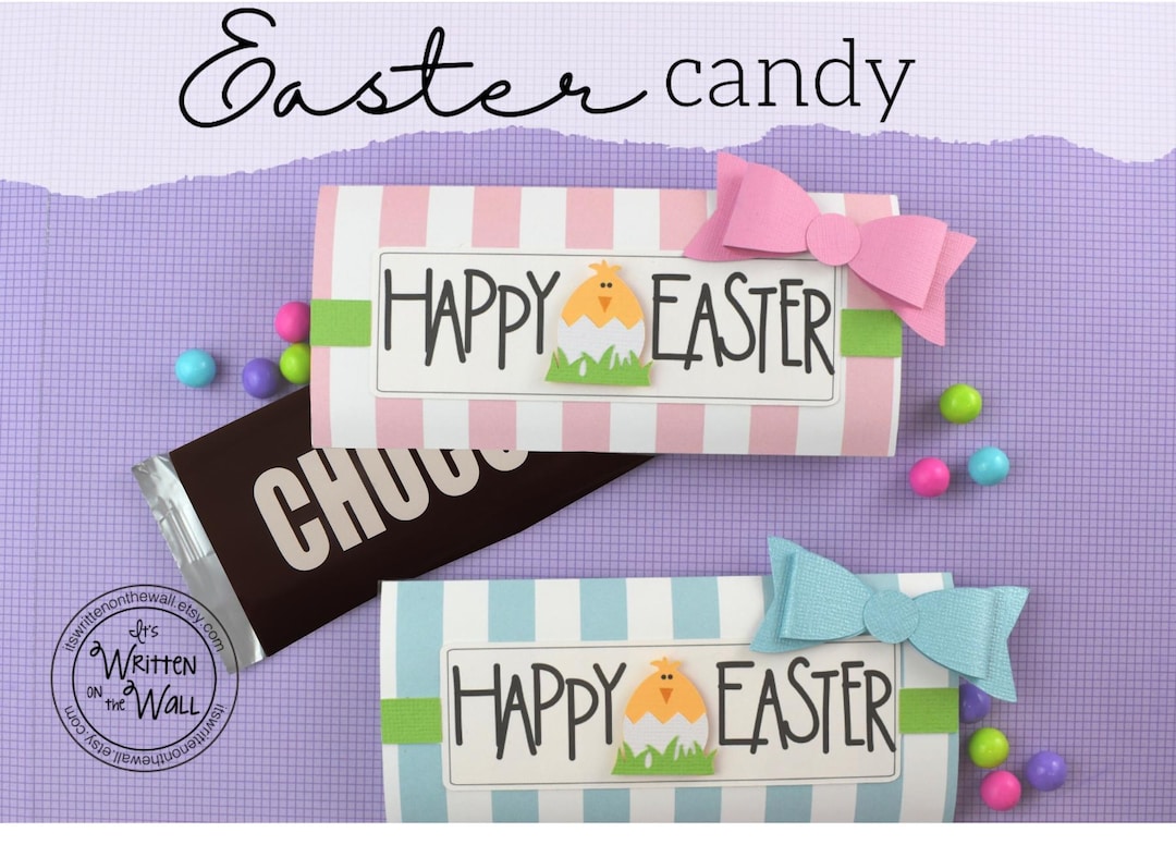 KIT Easter Treats, Candy Bar Wrappers, Employee Gift, Easter Basket ...