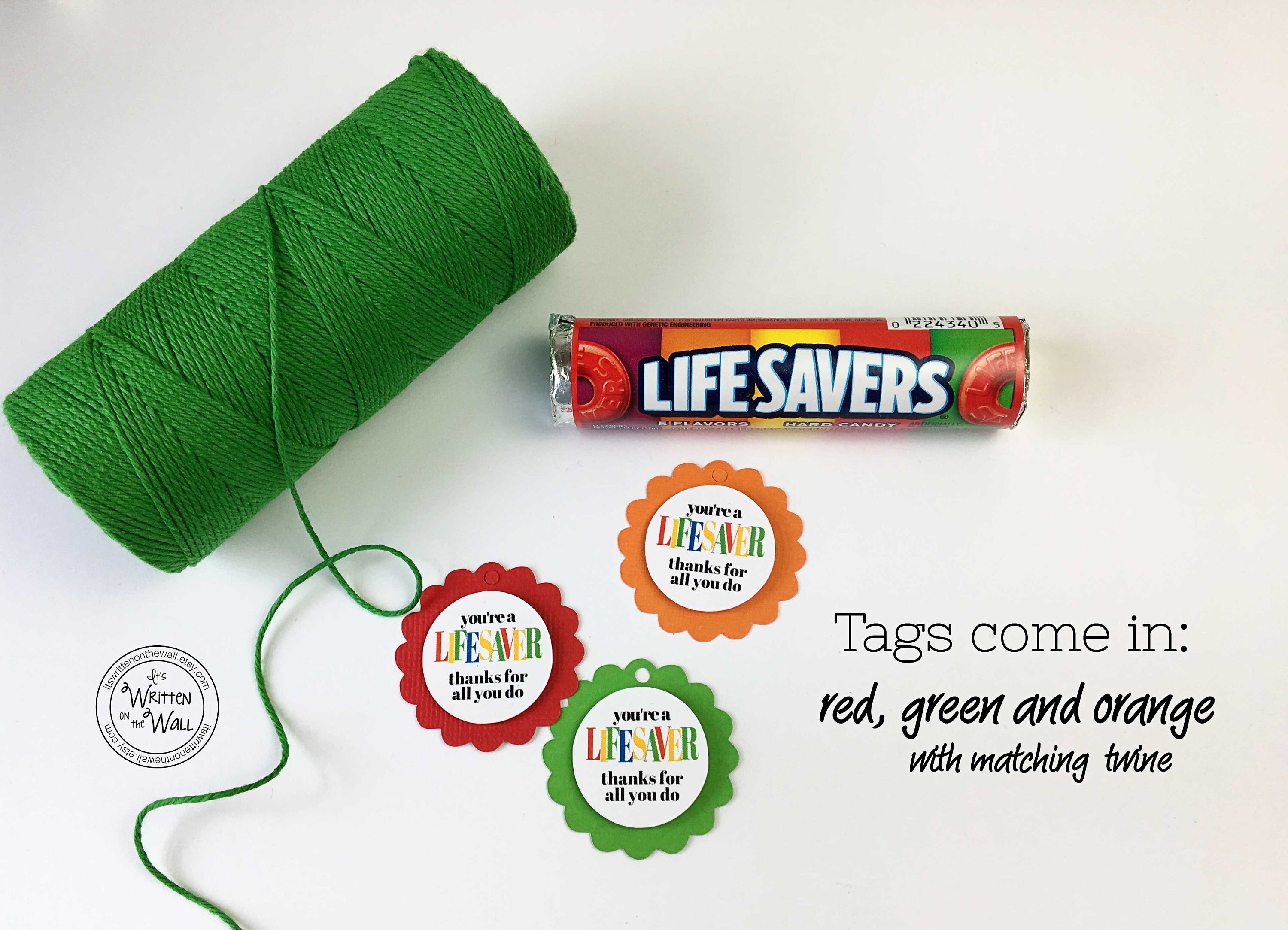 PRE-MADE You're a Lifesaver Tag/employee Appreciation / | Etsy Australia