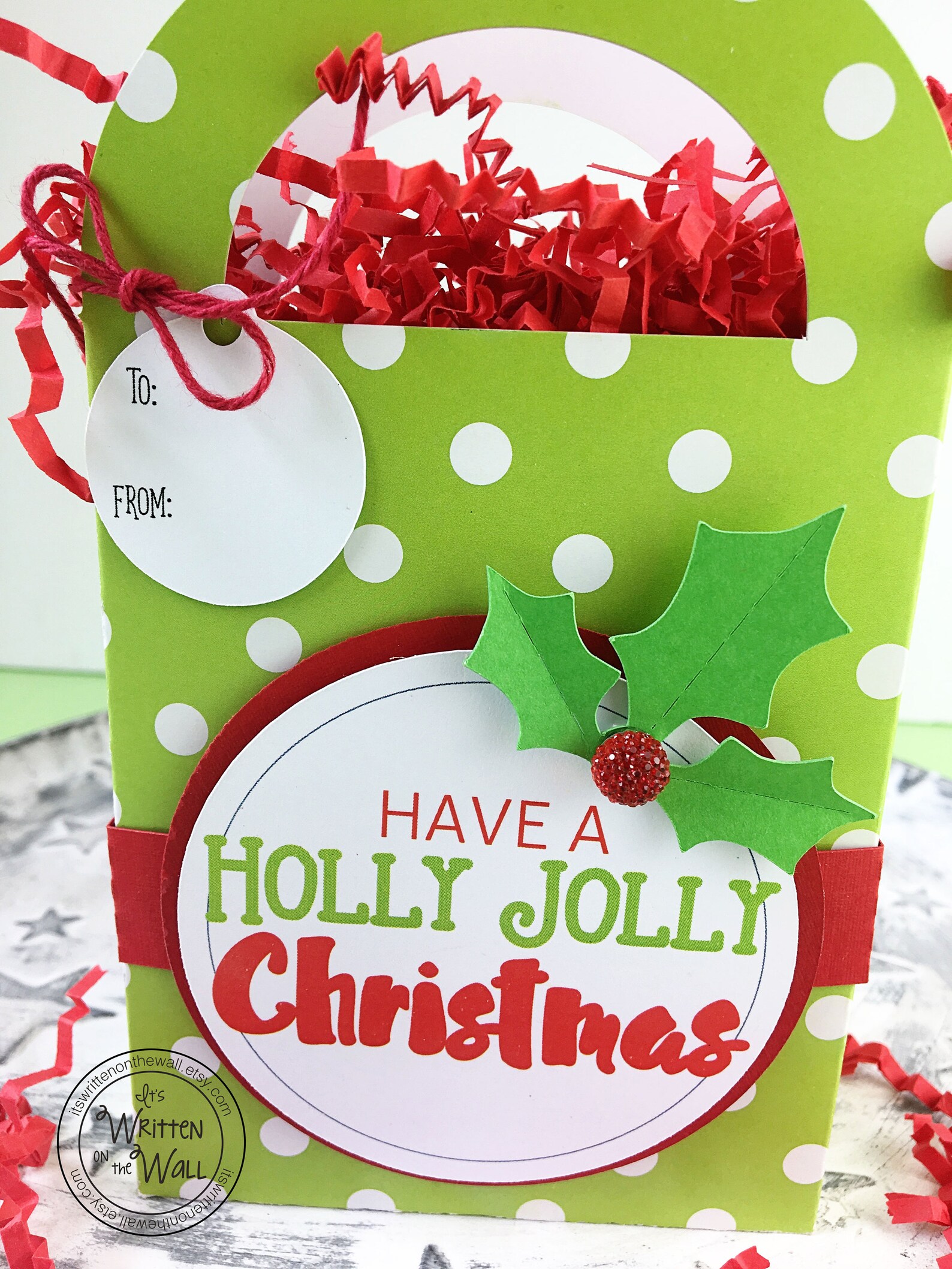 KIT Holly Jolly Treat Box / Party Favor / Christmas Party - Etsy