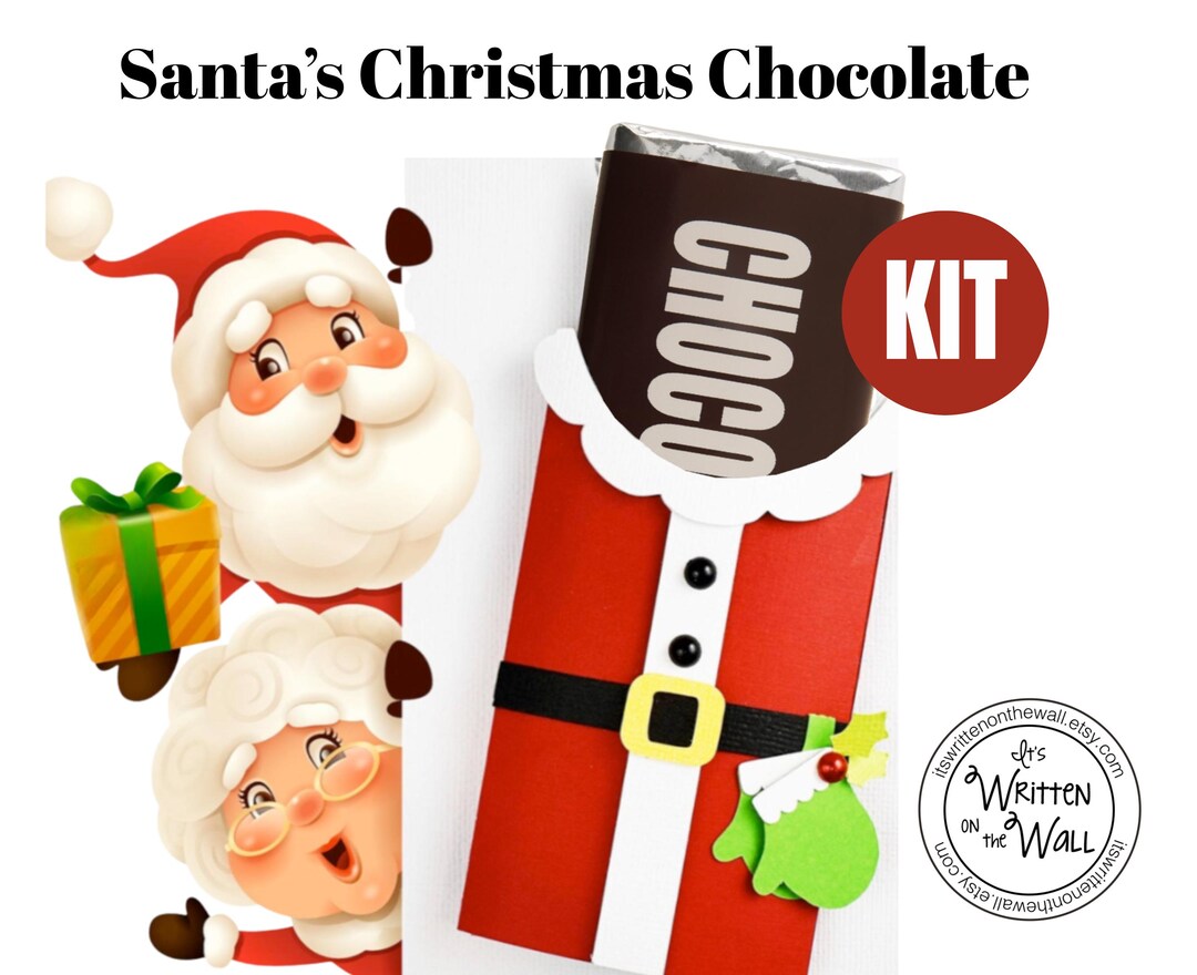 Christmas Treat, Santa Candy Bar Wrapper: Party Favor, Table Decor ...