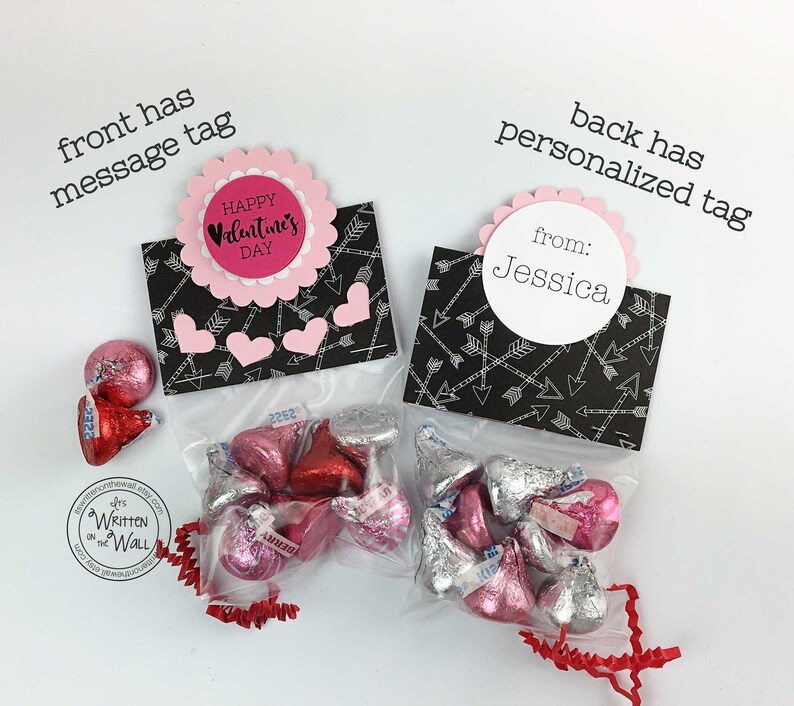 KIT Treat Bag Valentines Treat Personalized Name Tag Party - Etsy