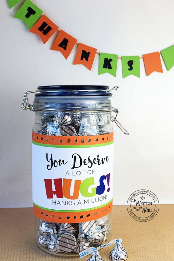 PDF Chocolate Kiss Tags Hugs You Deserve A Lot of Hugs | Etsy